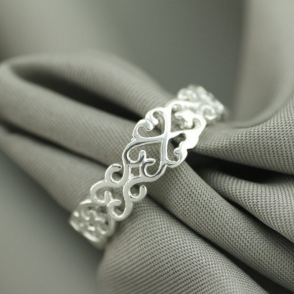 Jewelry | Cute Silver Filigree Adjustable Toefinger Ring | Poshmark